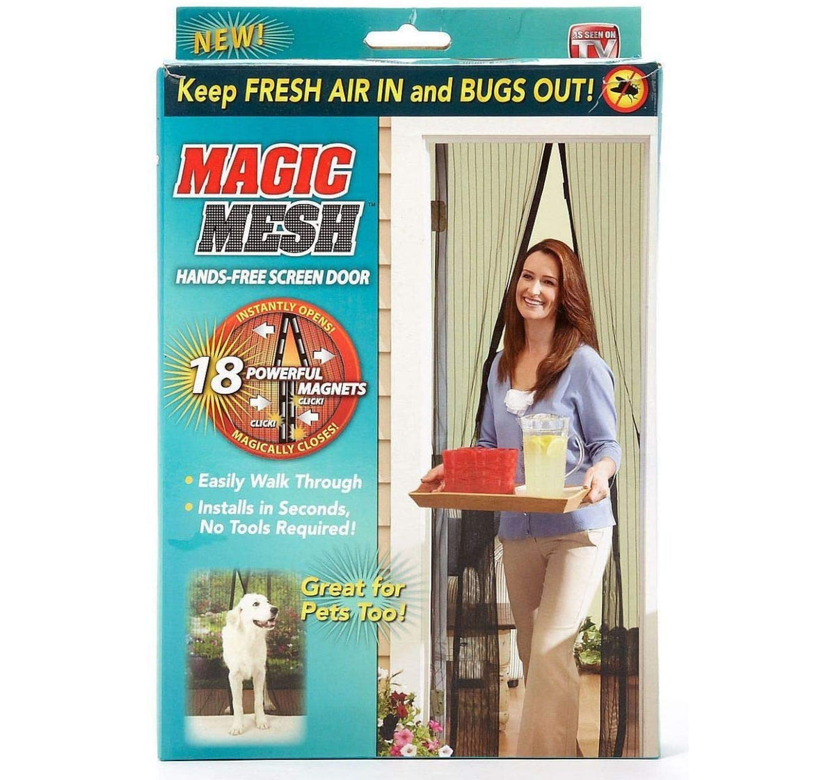ZS - Magic Mesh, Hands Free Magnetic Screen Door – Z S MERCH